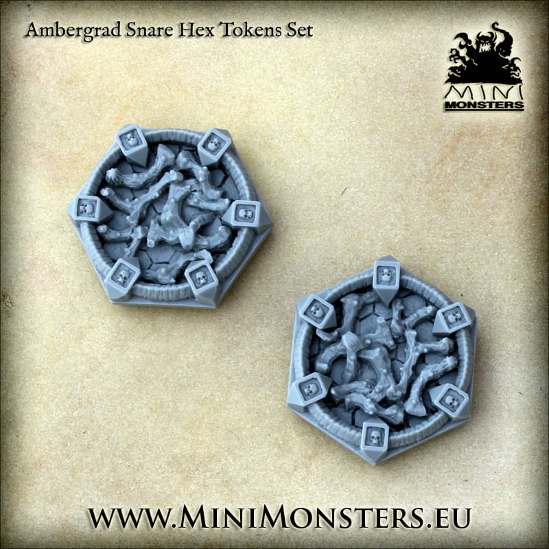 Ambergrad Snare Hex Tokens - Mini Monsters